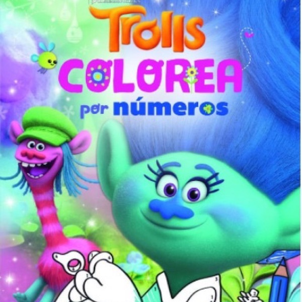 Trolls Colorea por números - Papelería Caramba