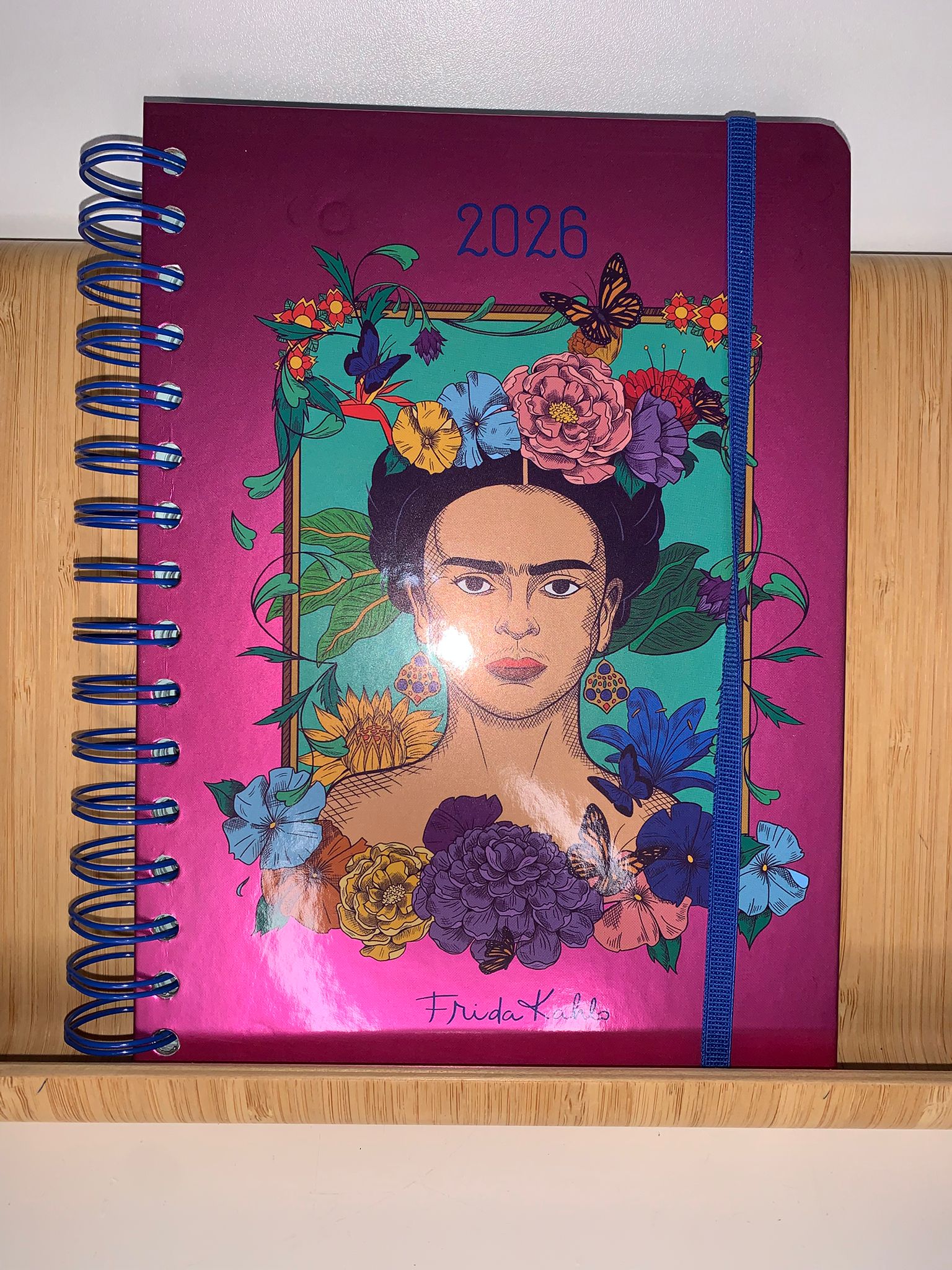 Agenda anual 2026 semana vista frida kahlo - Papelería Caramba